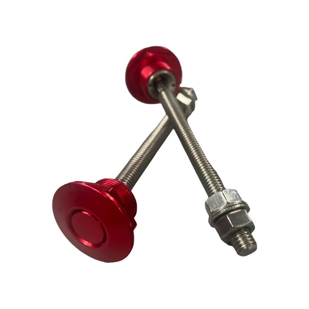 Push Button Bonnet Pin Kit Red – C Bradley Motorsport