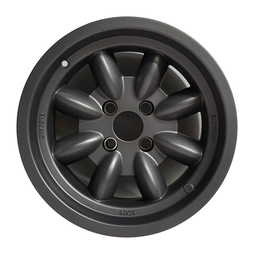 8.0x15" Minilite Wheel ET-16 in Gunmetal Grey – C Bradley Motorsport