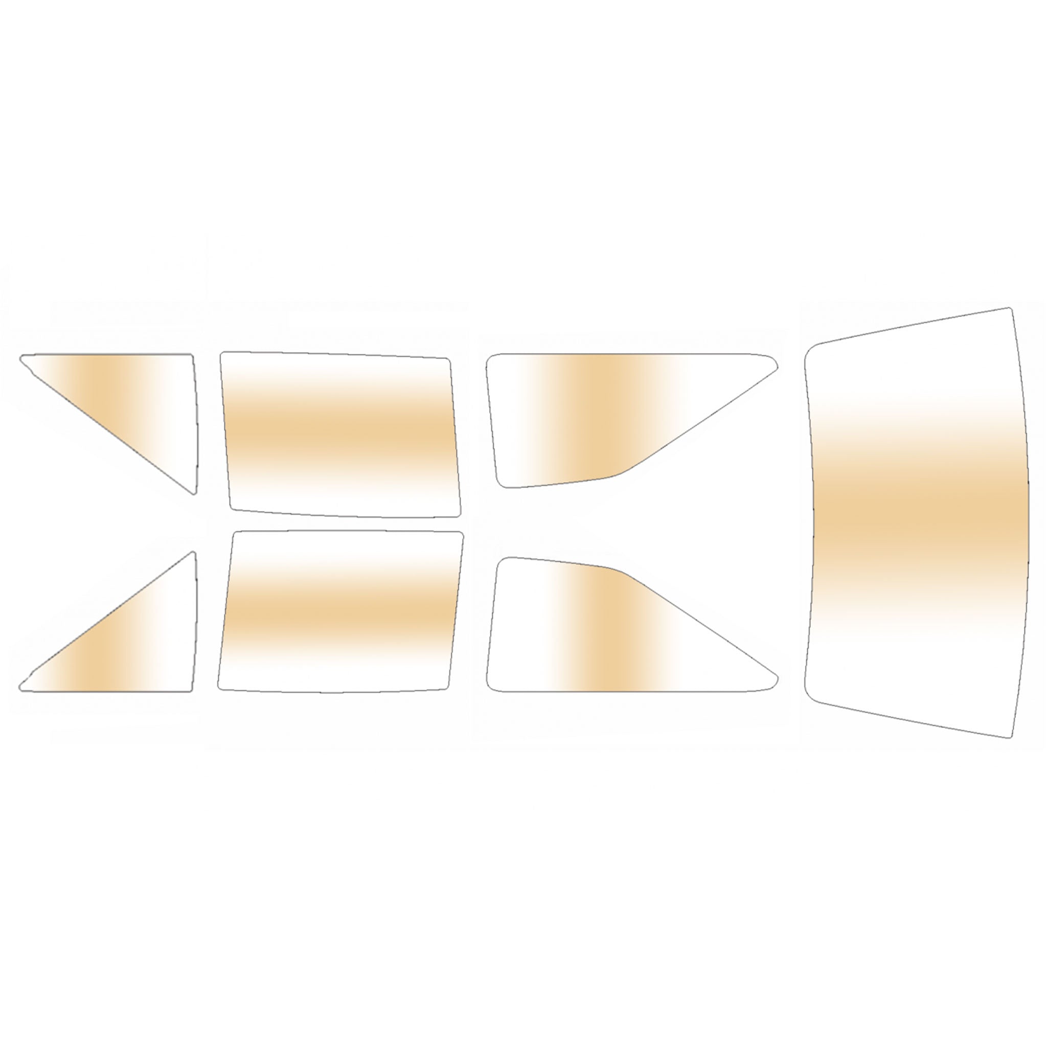 Mk2 Escort Polycarbonate Window Kit 7 Piece Tinted Bronze Non Scratch ...