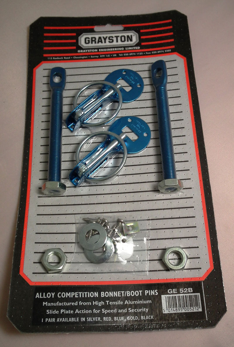 Bonnet Pin Kit in Blue – C Bradley Motorsport