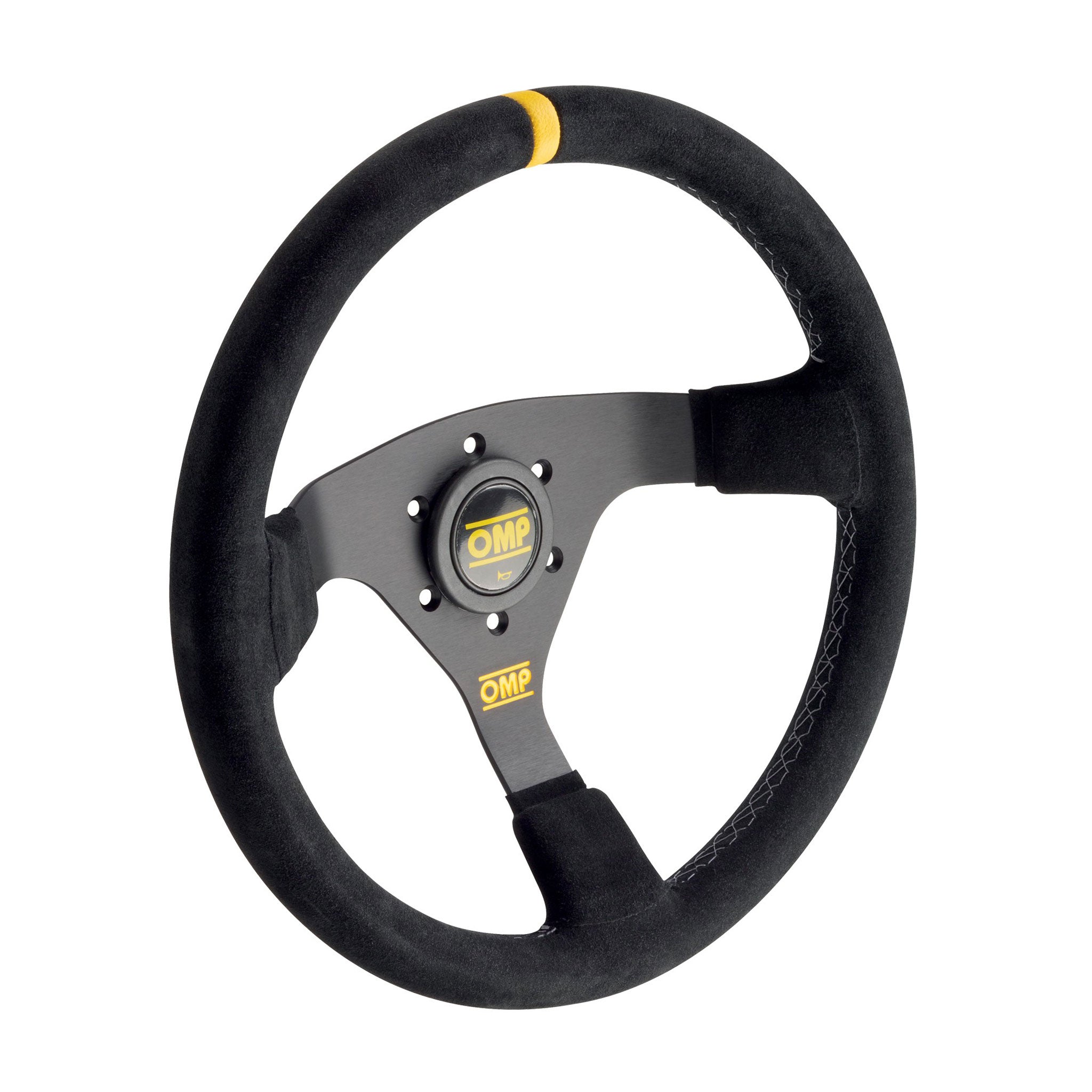 OMP WRC 350mm 3 Spoke Black Suede Semi-Dished Steering Wheel – C ...