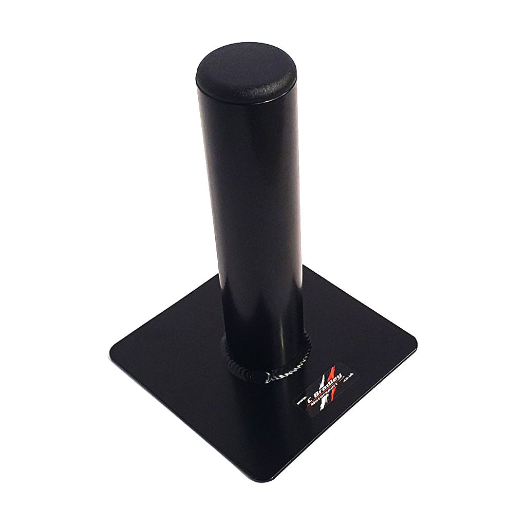 Black Alloy Spare Wheel Holder with 6" Square Base – C Bradley Motorsport
