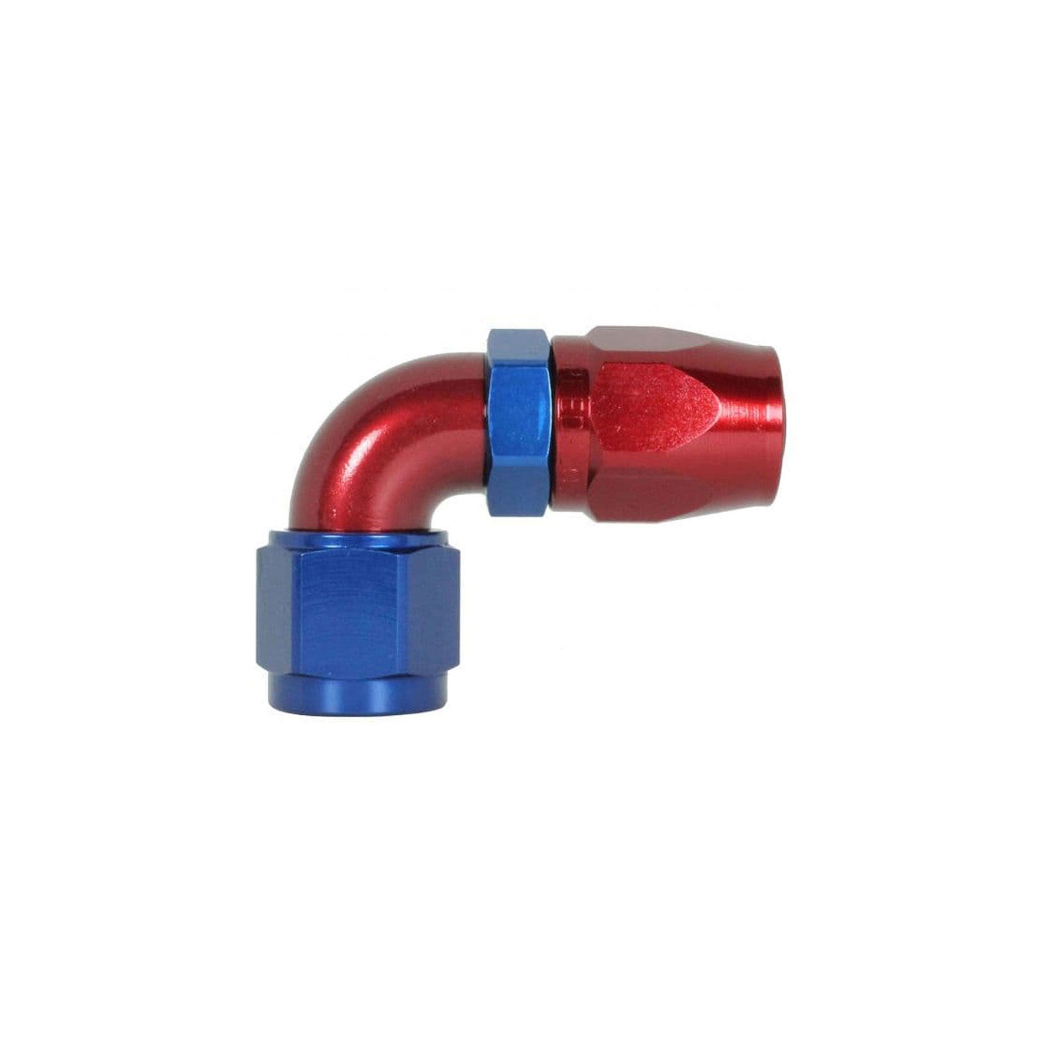 -12JIC 90° Red/Blue Compact Fitting For Rubber Hose – C Bradley Motorsport