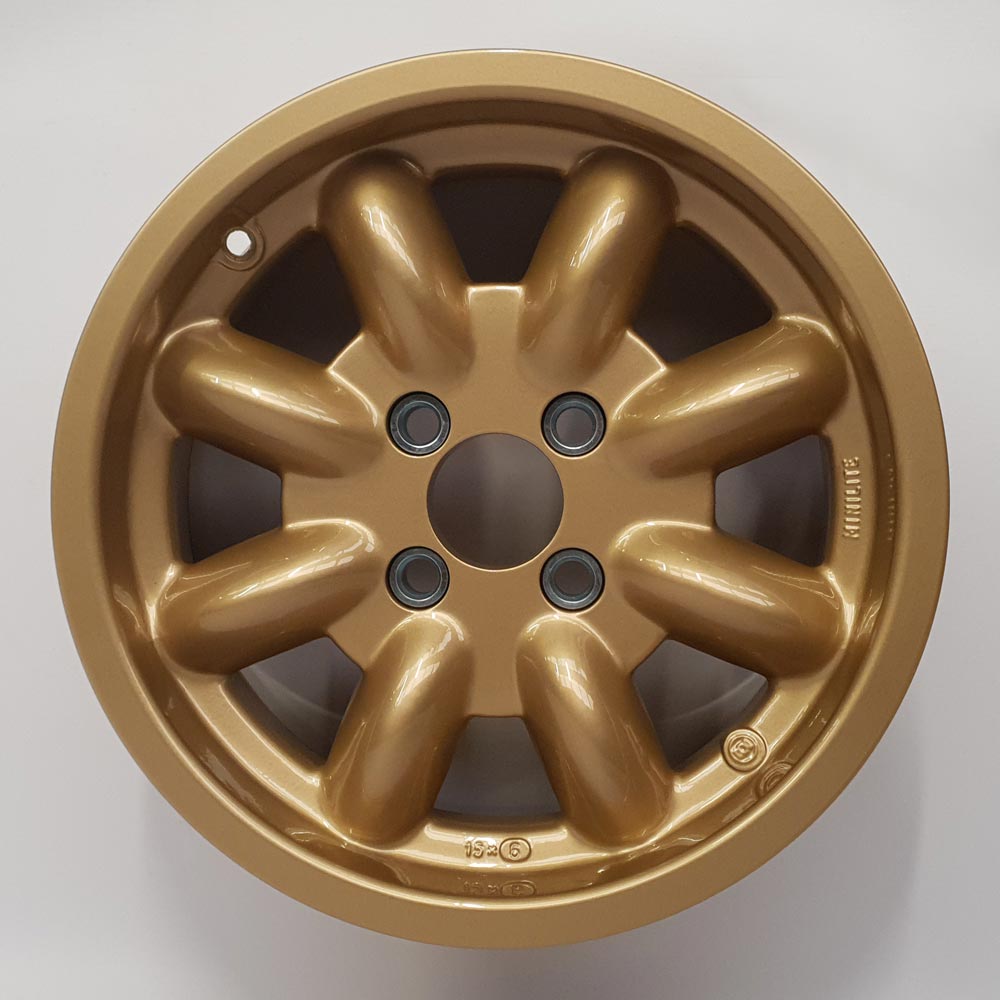 6.0x15" Minilite Wheel ET10 in Gold – C Bradley Motorsport